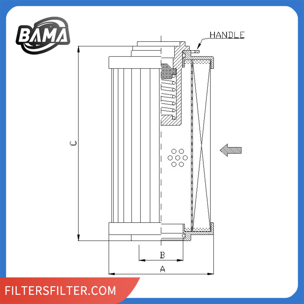 Replacement FILTREC Hydraulic Return Line Filter R110C25B - Buy ...