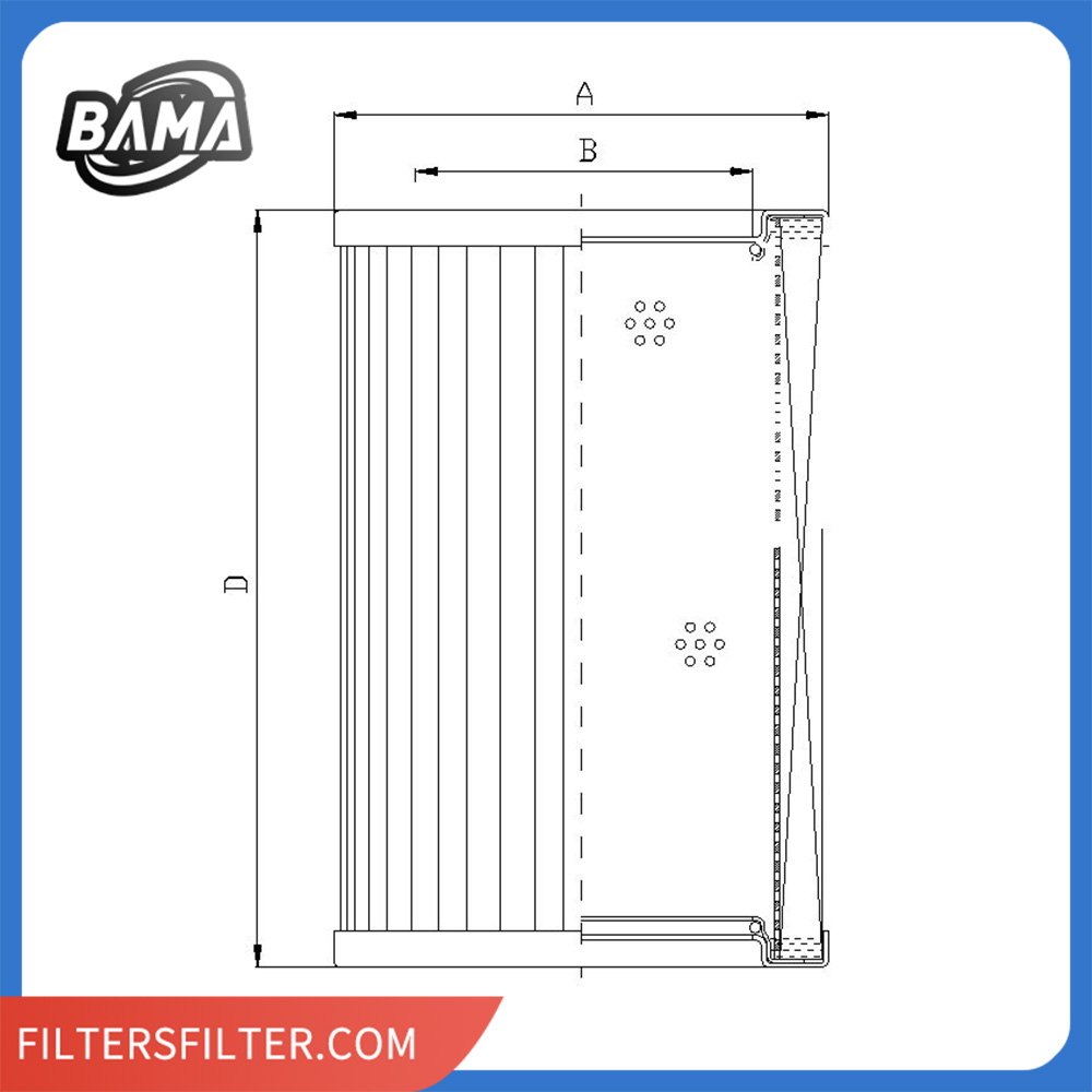 Interchange return oil filter element for construction machinery ...